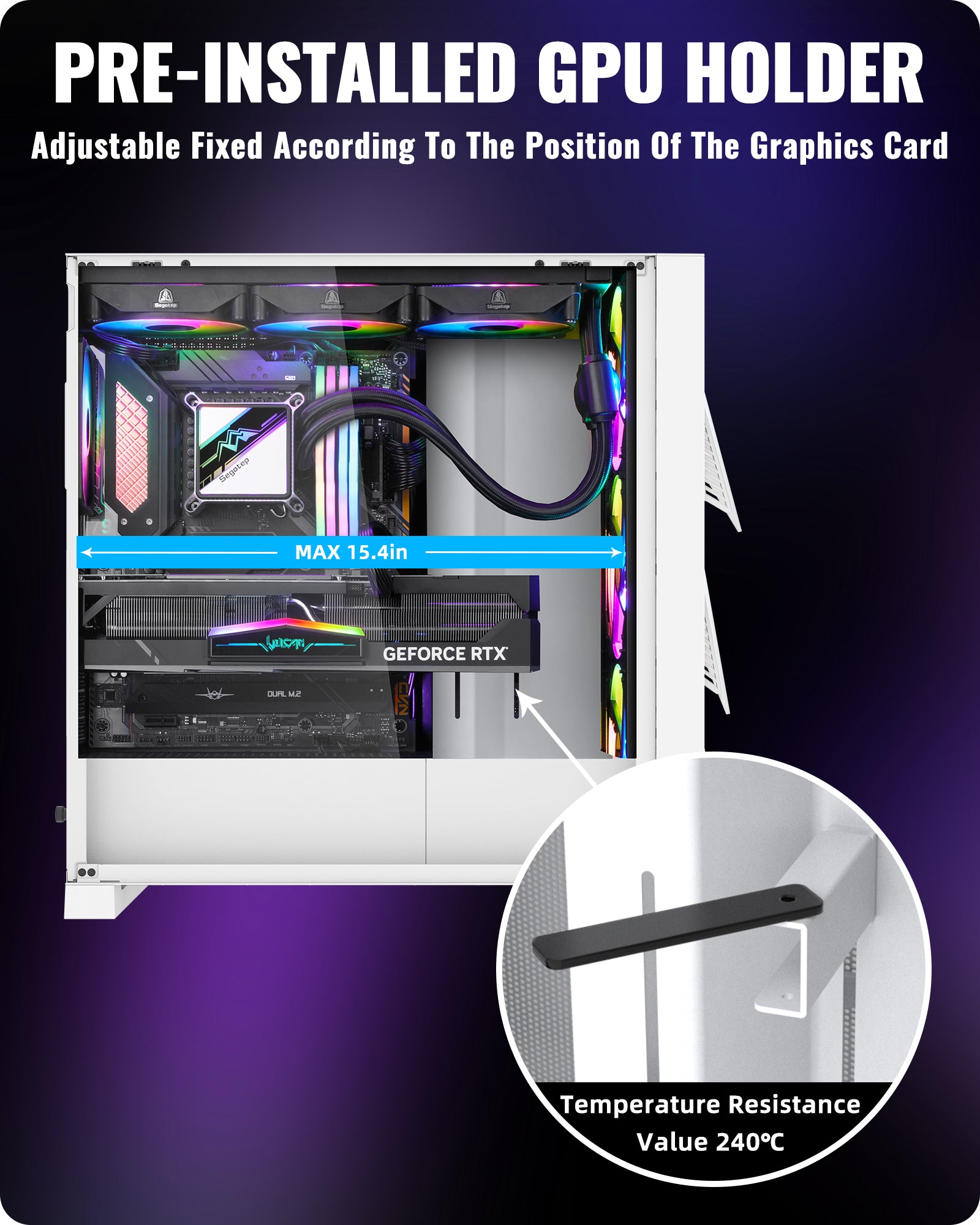 T3 Mid-Tower ATX Gaming PC Case w/ ARGB & PWM Fan – Segotep