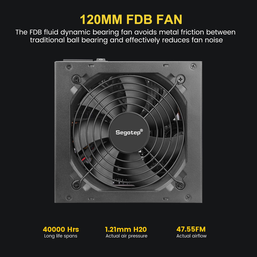 Segotep 750W Power Supply, 80 Plus Gold Full Modular PCIe 5.1 & ATX 3.