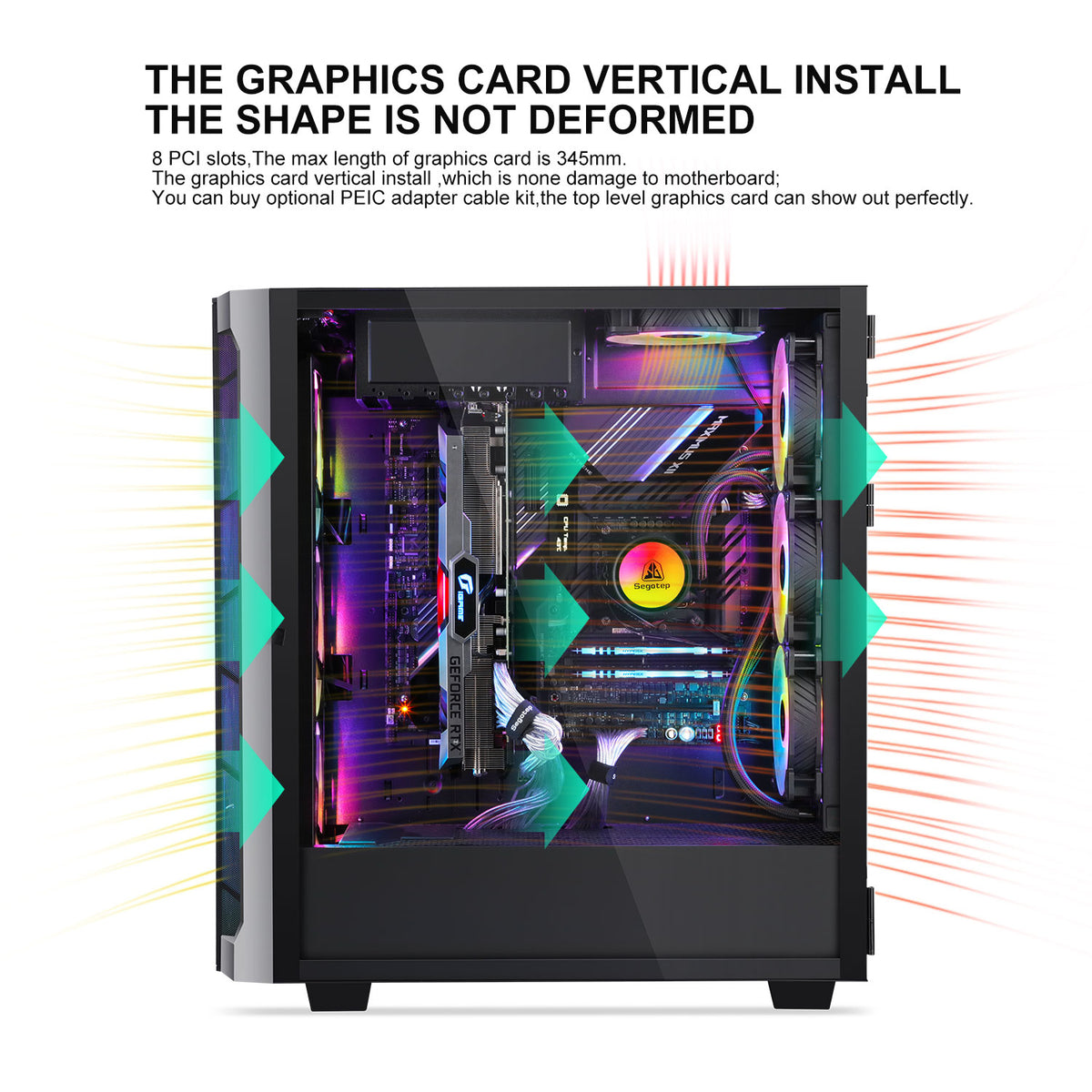 Segotep Phoenix T1 ATX FULL Tower Gaming CASE